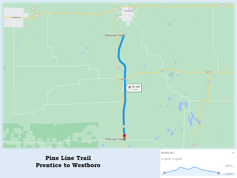 Pine Line Trail: Prentice to Westboro – Wisconsin Bike Trails